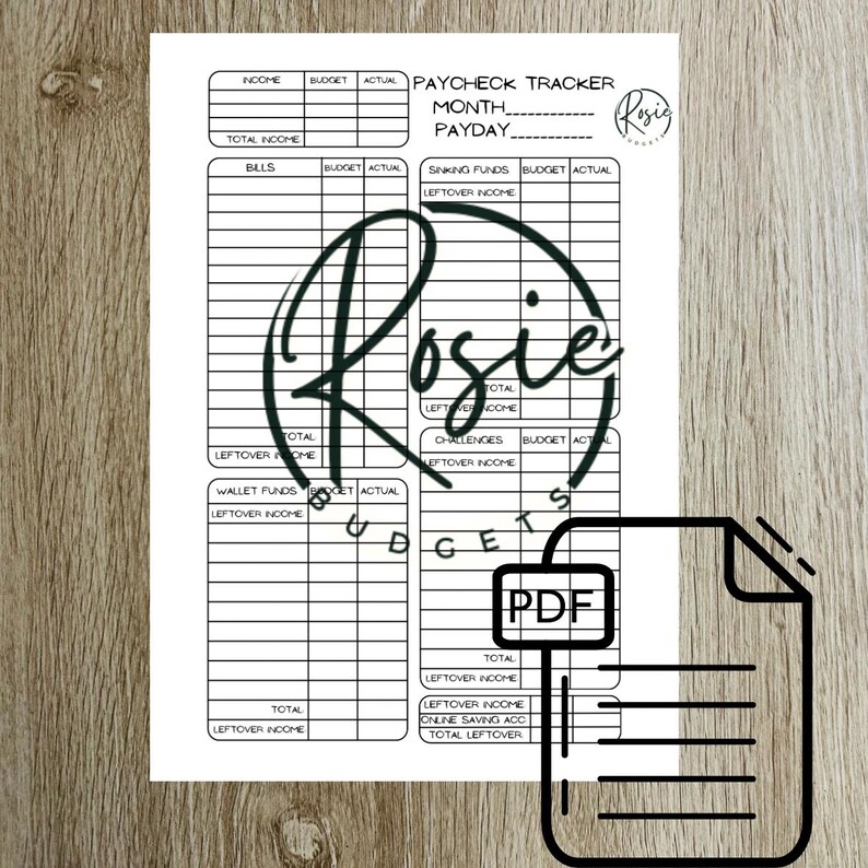 Pay Check Tracker *downloadable* / Beginner Budgeting / Cash Stuffing ...