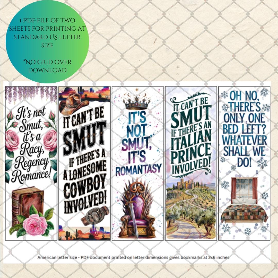 Smut Bookmark PNG Set of 10 High Resolution Files Transparent ...