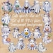 Cute Ghosts Clip Art Set 18 High Resolution PNG Files With Transparent ...