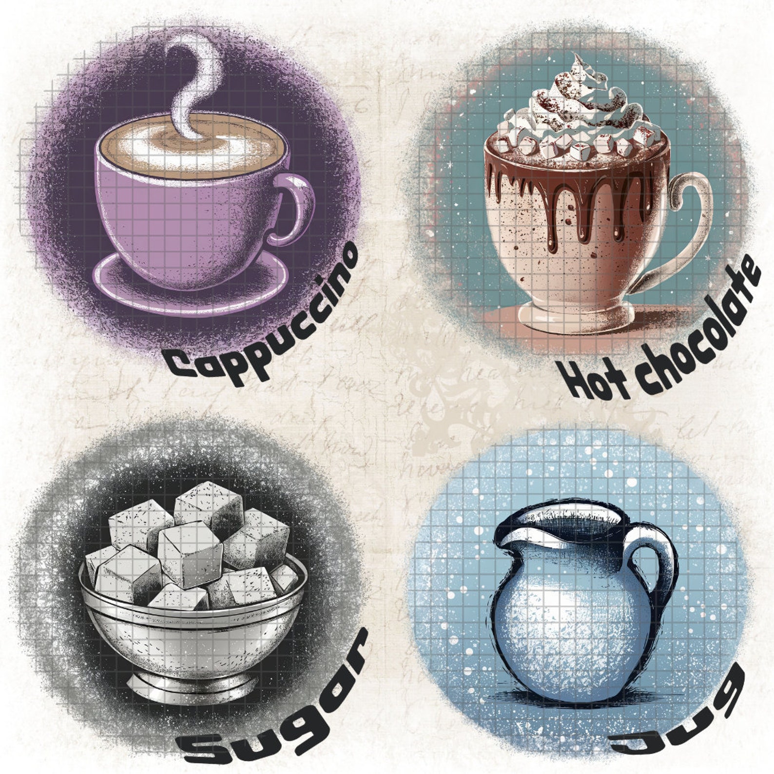 Coffee Shop Clip Art Set 23 High Resolution PNG Files With Transparent ...