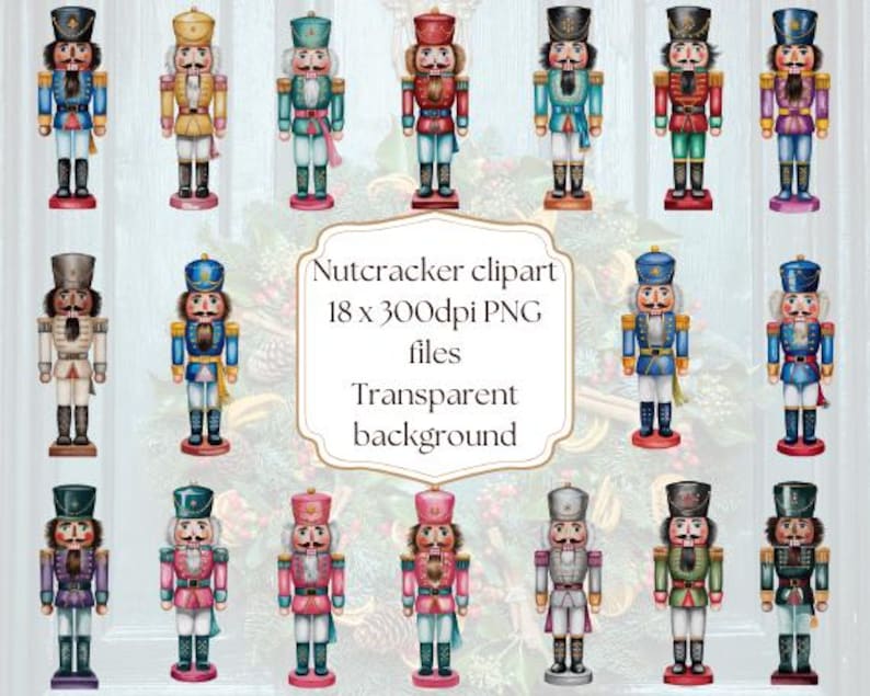 Nutcracker Png Clipart Set, 18 High Resolution PNG Files, Transparent ...