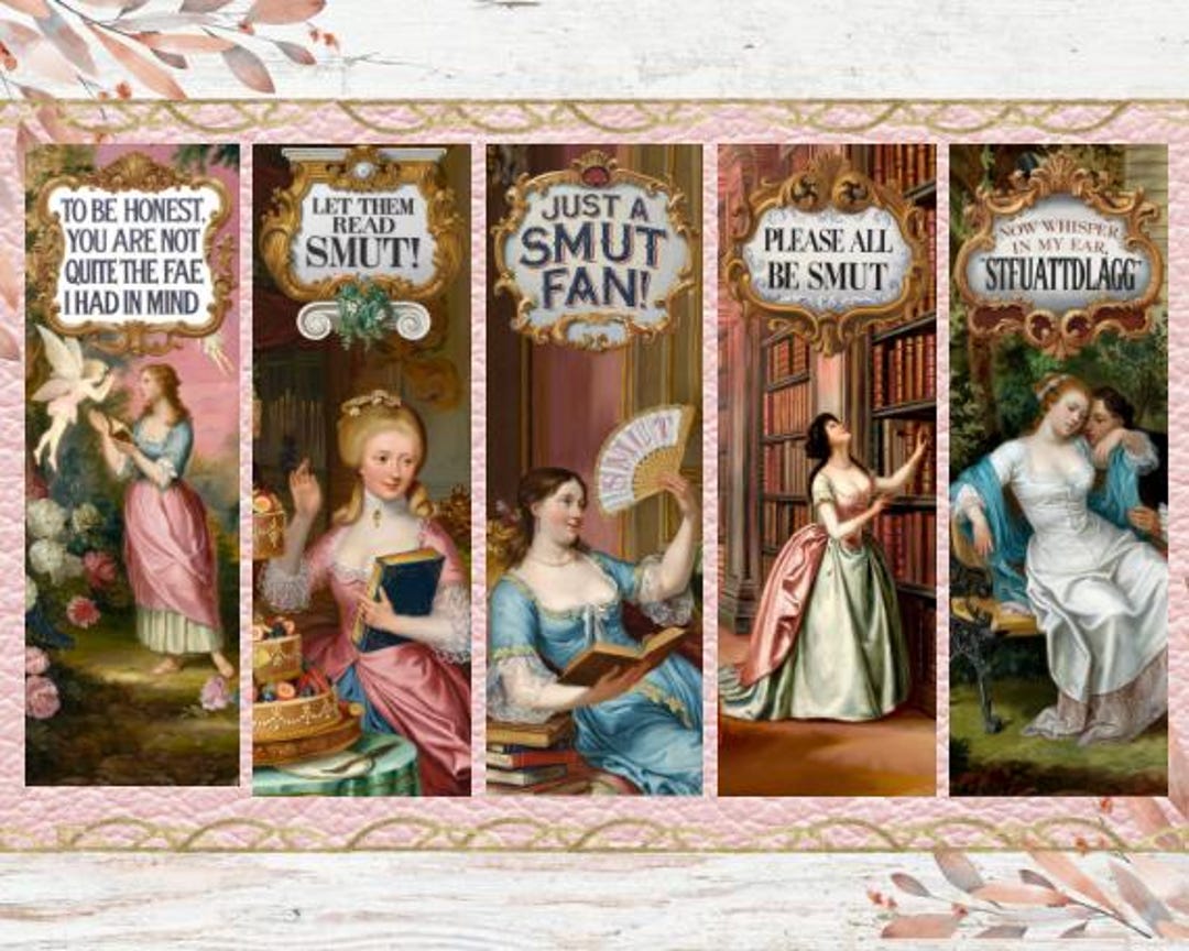 Smut Bookmark PNG Rococo Set of 10 High Resolution Files and 2 PDF ...