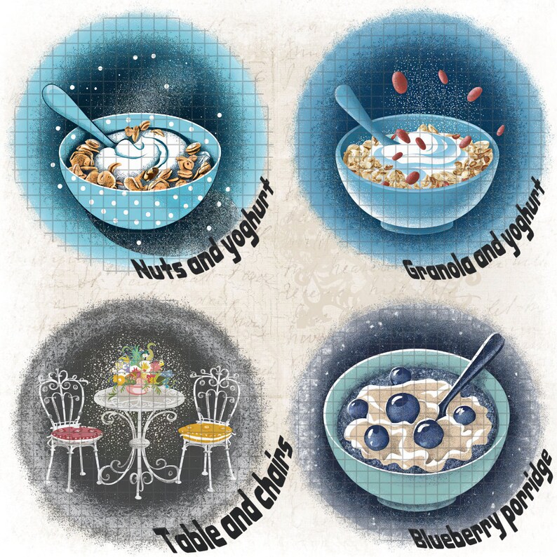 Coffee Shop Clip Art Set 23 High Resolution PNG Files With Transparent ...