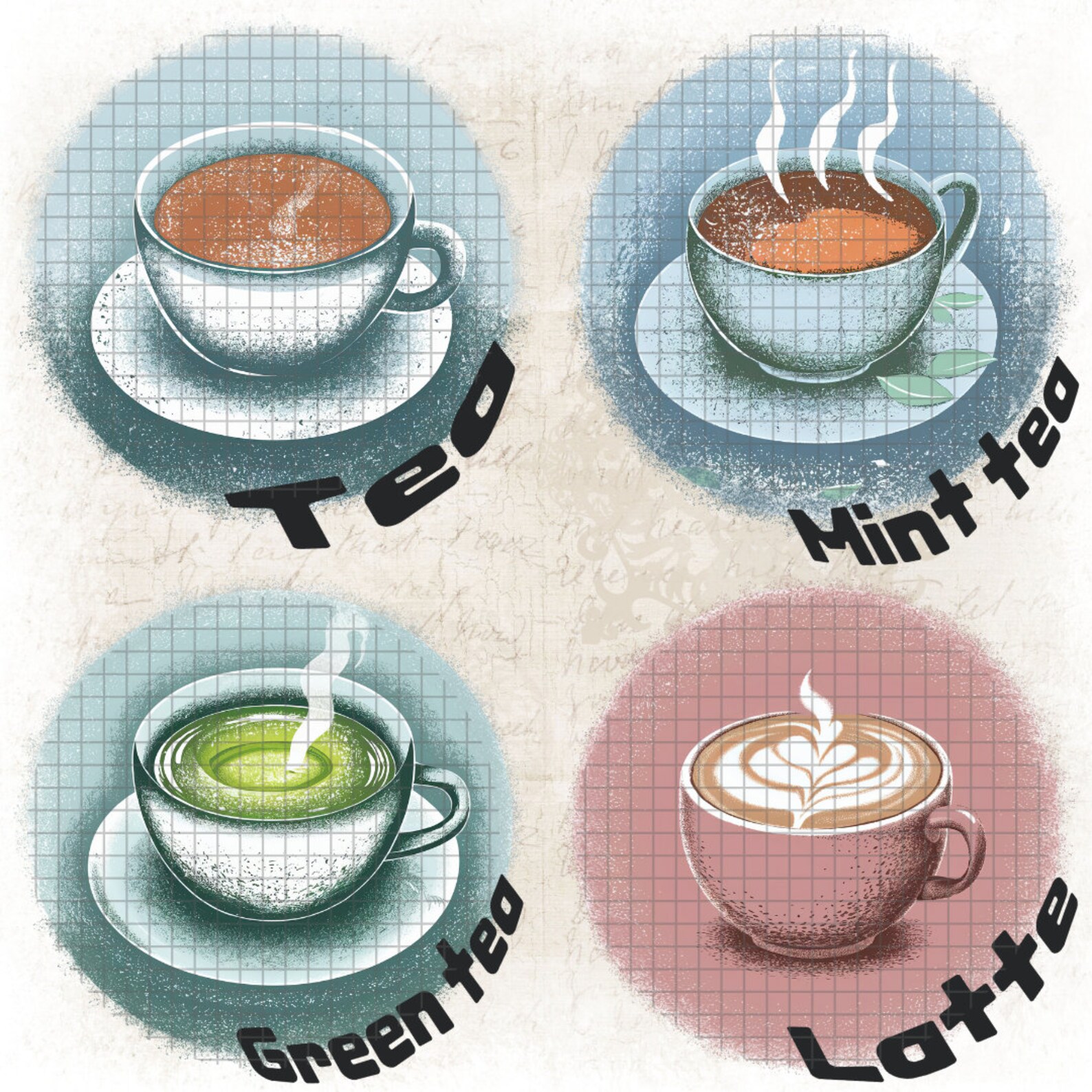 Coffee Shop Clip Art Set 23 High Resolution PNG Files With Transparent ...