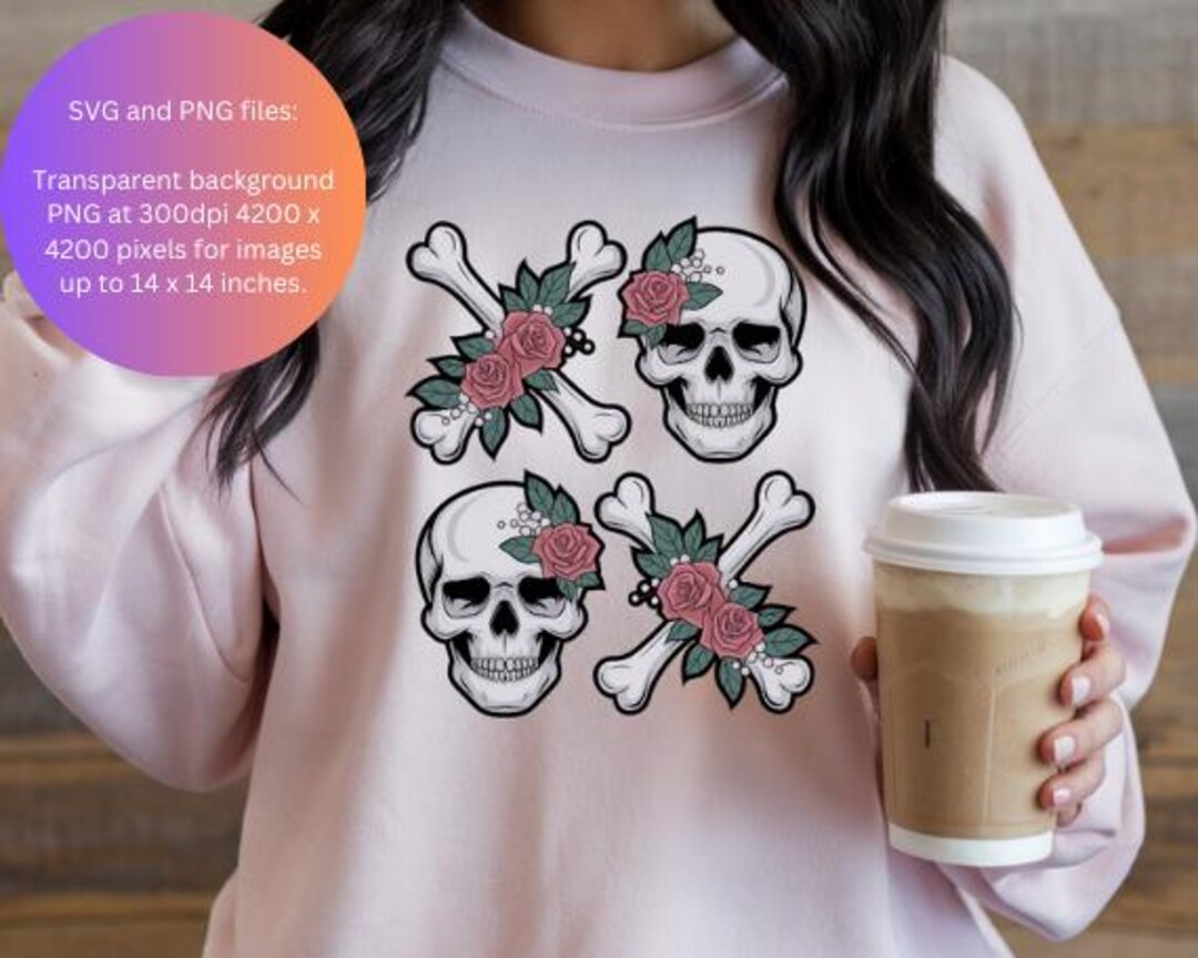 Xoxo Png and Svg Skull and Cross Bones. 1 High Resolution PNG File With ...