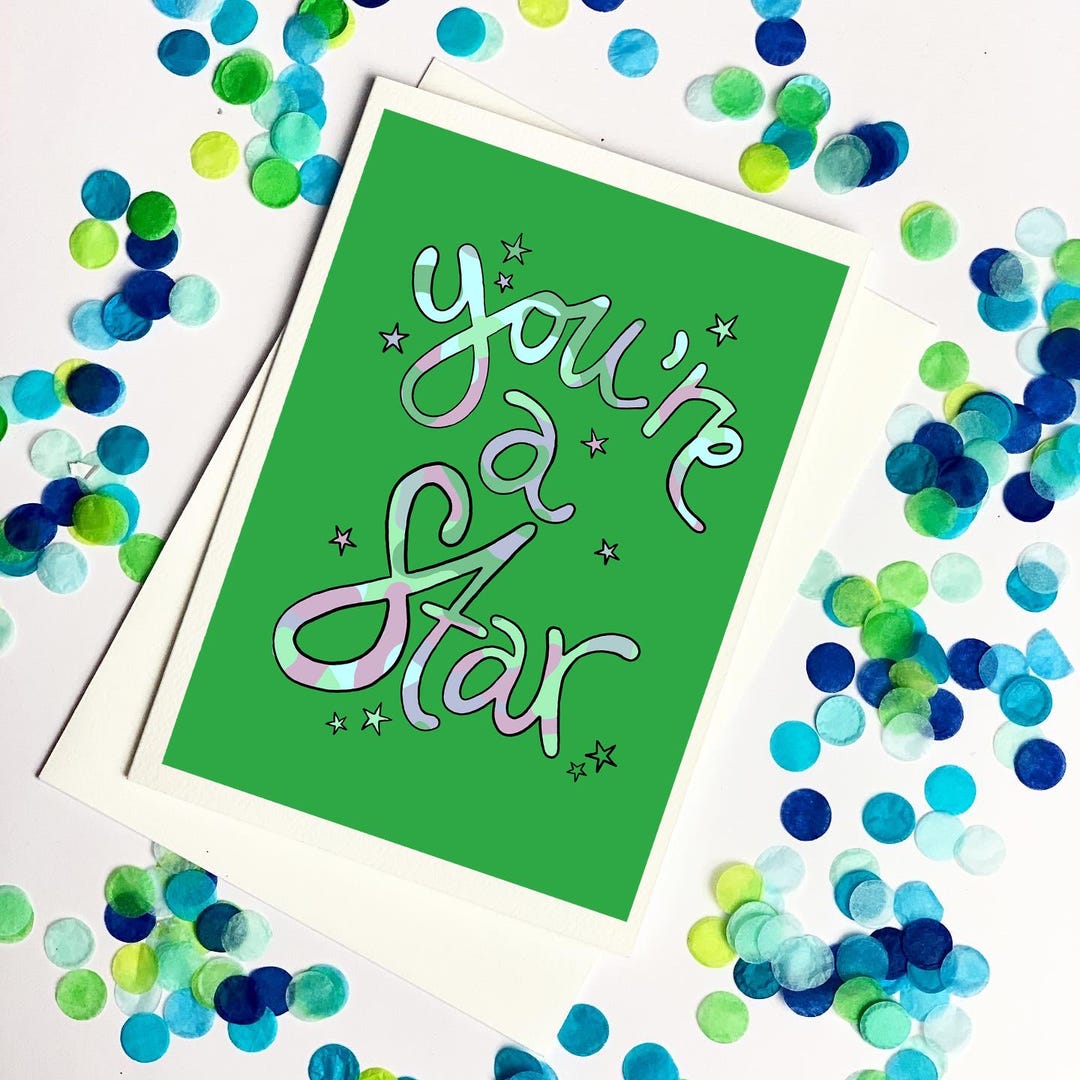 You're A Star Card | Free Postage - Etsy