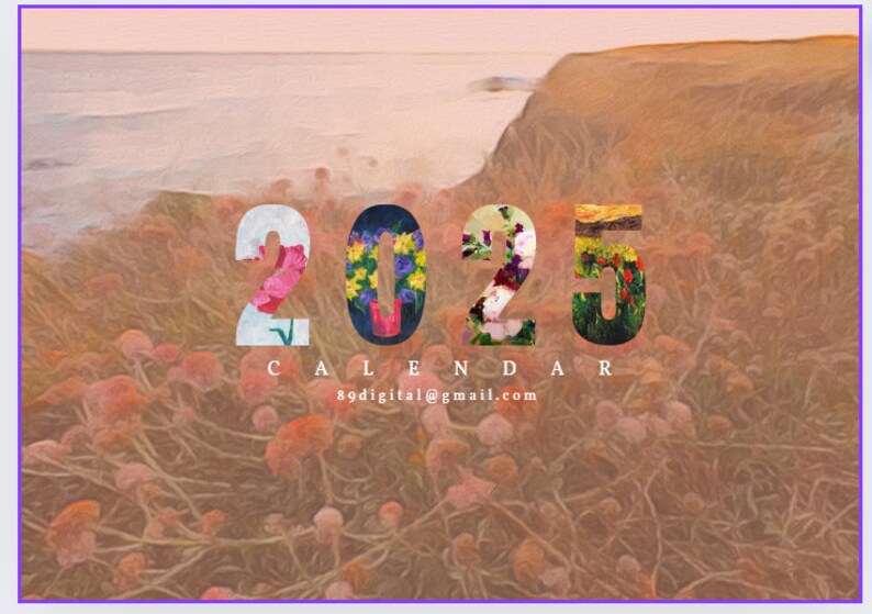 Colorful Abstract 2025 Wall Calendar - Etsy