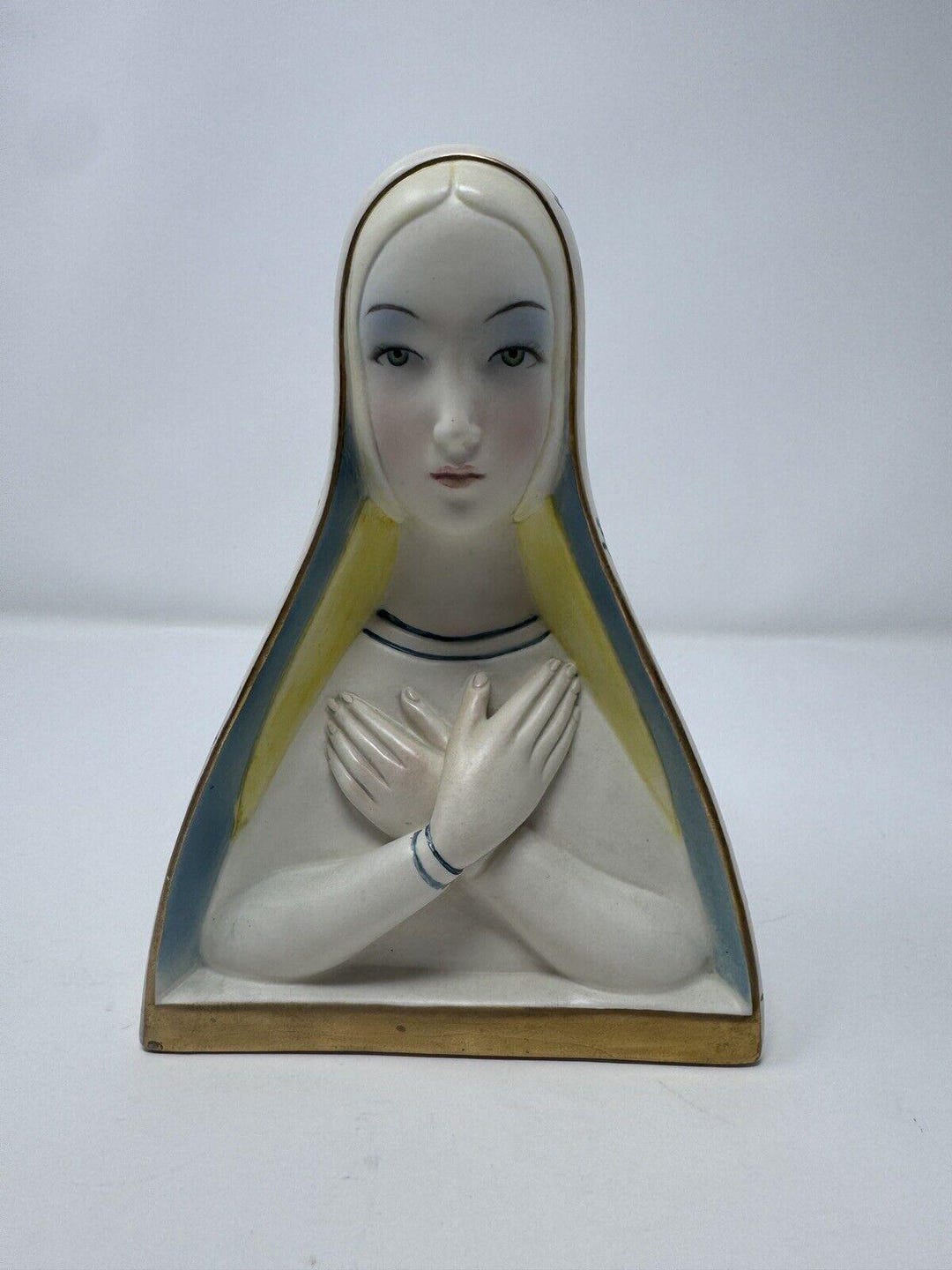 Vintage Lenci Pottery Madonna Made in Italy Torino Stamped READ 7.5 - Etsy