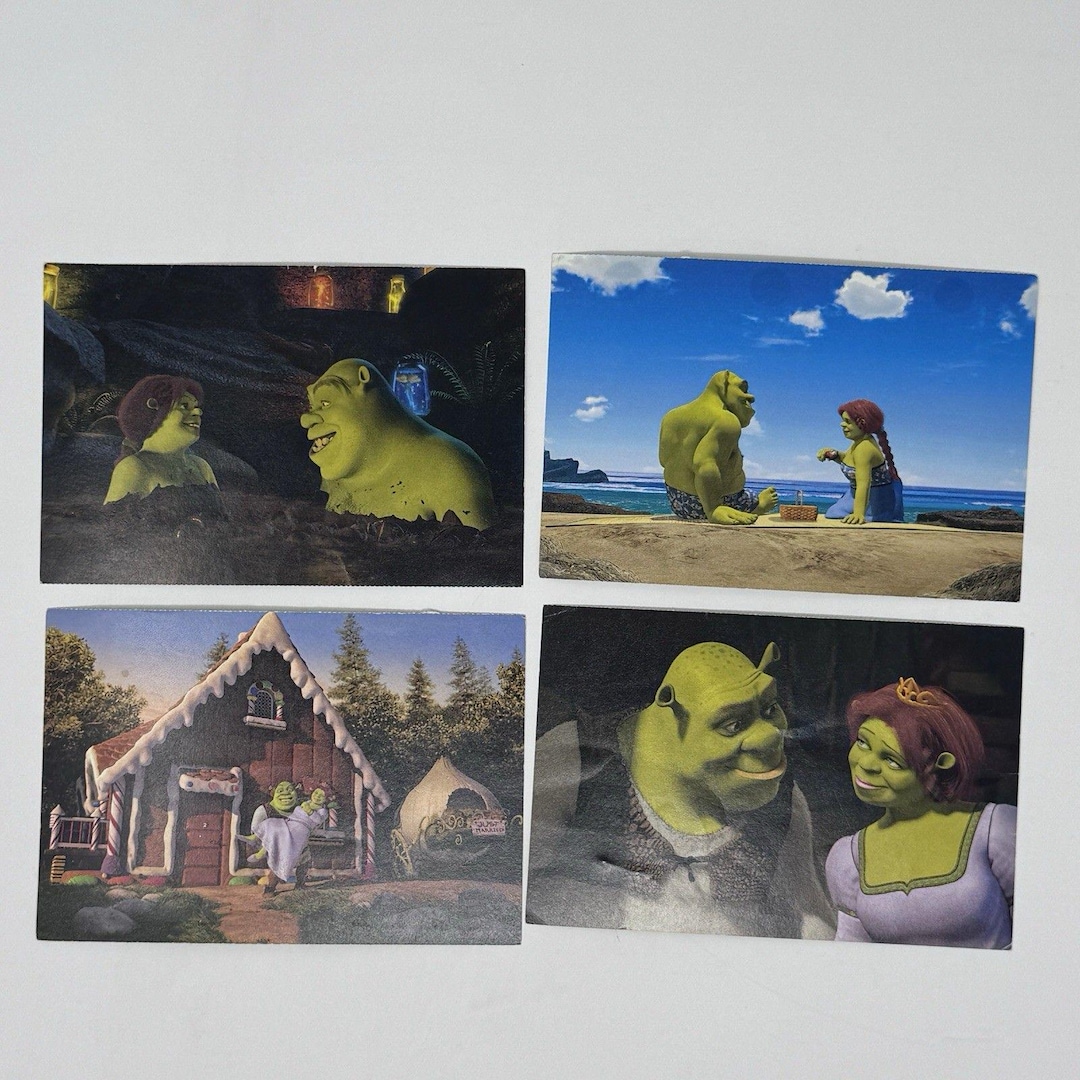 SHREK Movie Postcards Lot X4 Princess Fiona Hewlett Packard HP ...