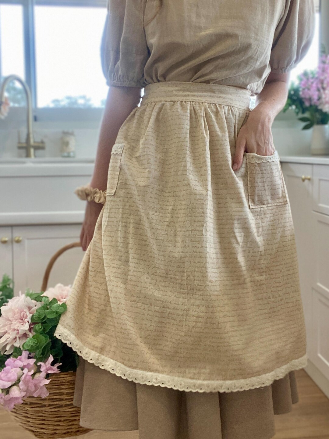 Catherine Apron -- Half Apron for Women, Cotton Apron - Etsy