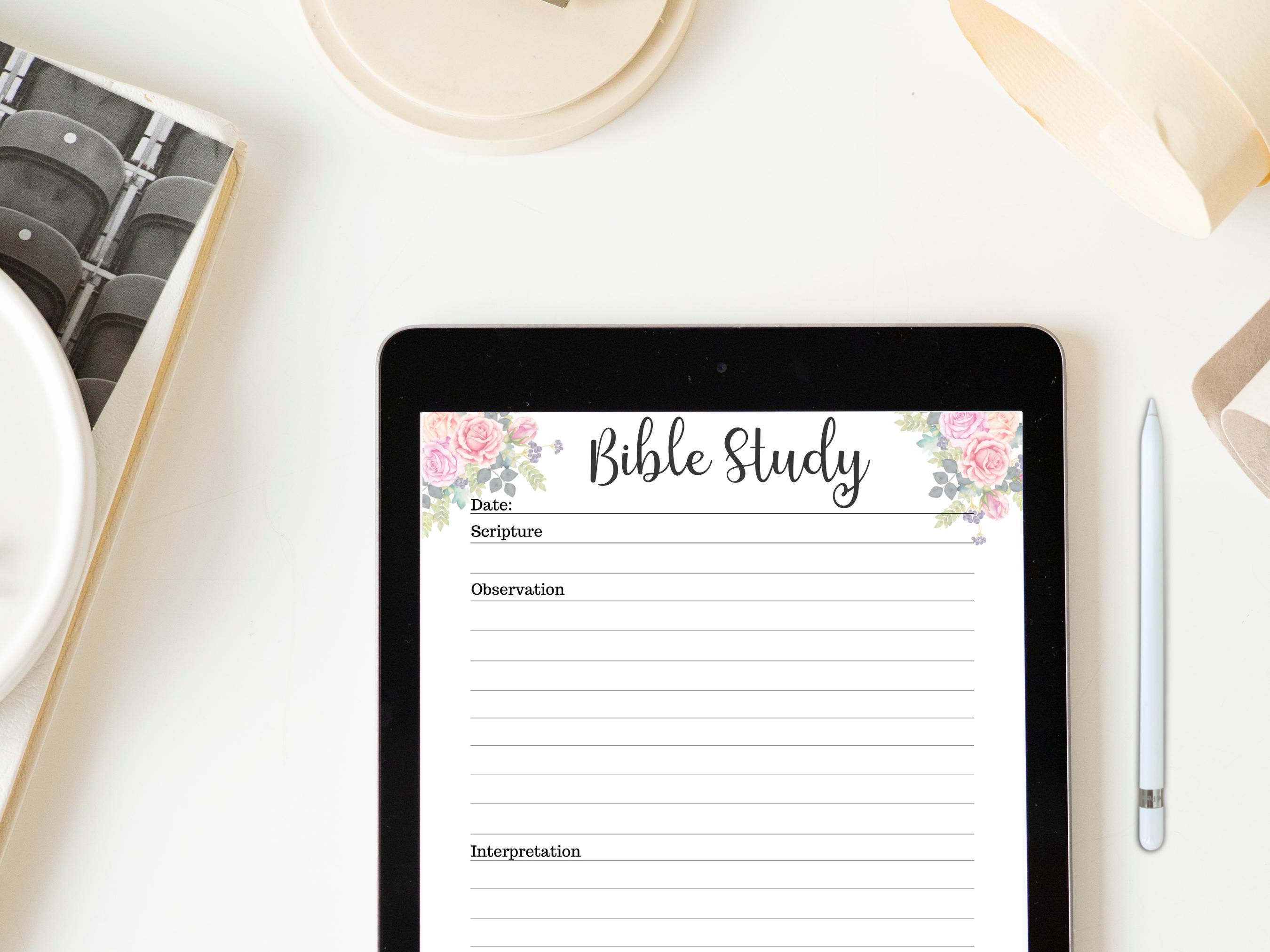 Bible Study Printable, Bible Study Journal, Christian Journal Printable ...