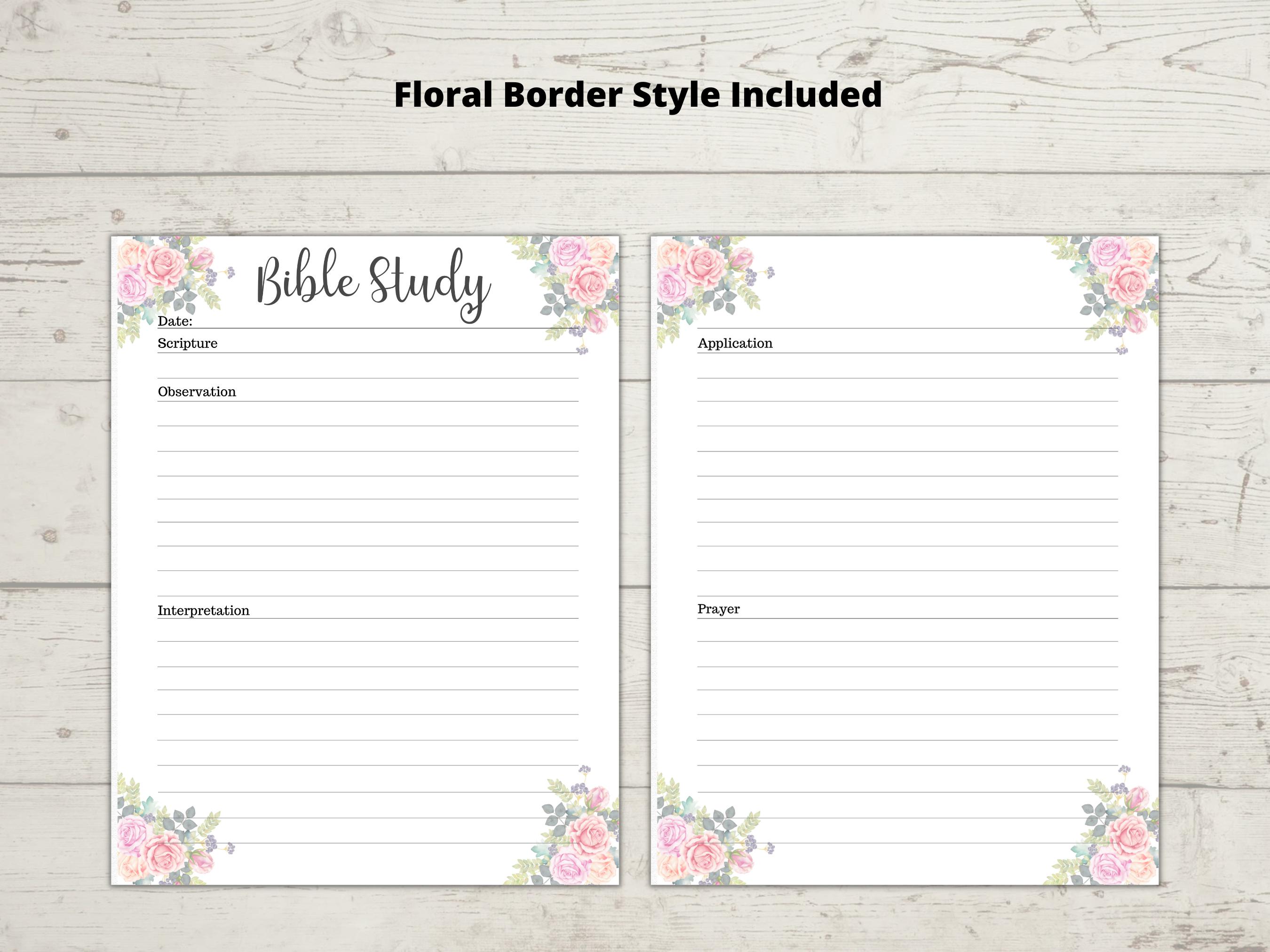 Bible Study Printable, Bible Study Journal, Christian Journal Printable ...