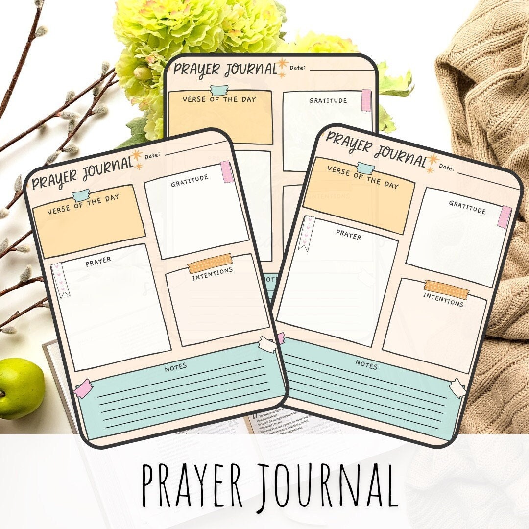 Prayer Journal Printable | Gratitude Journal | Prayer Journal Digital ...