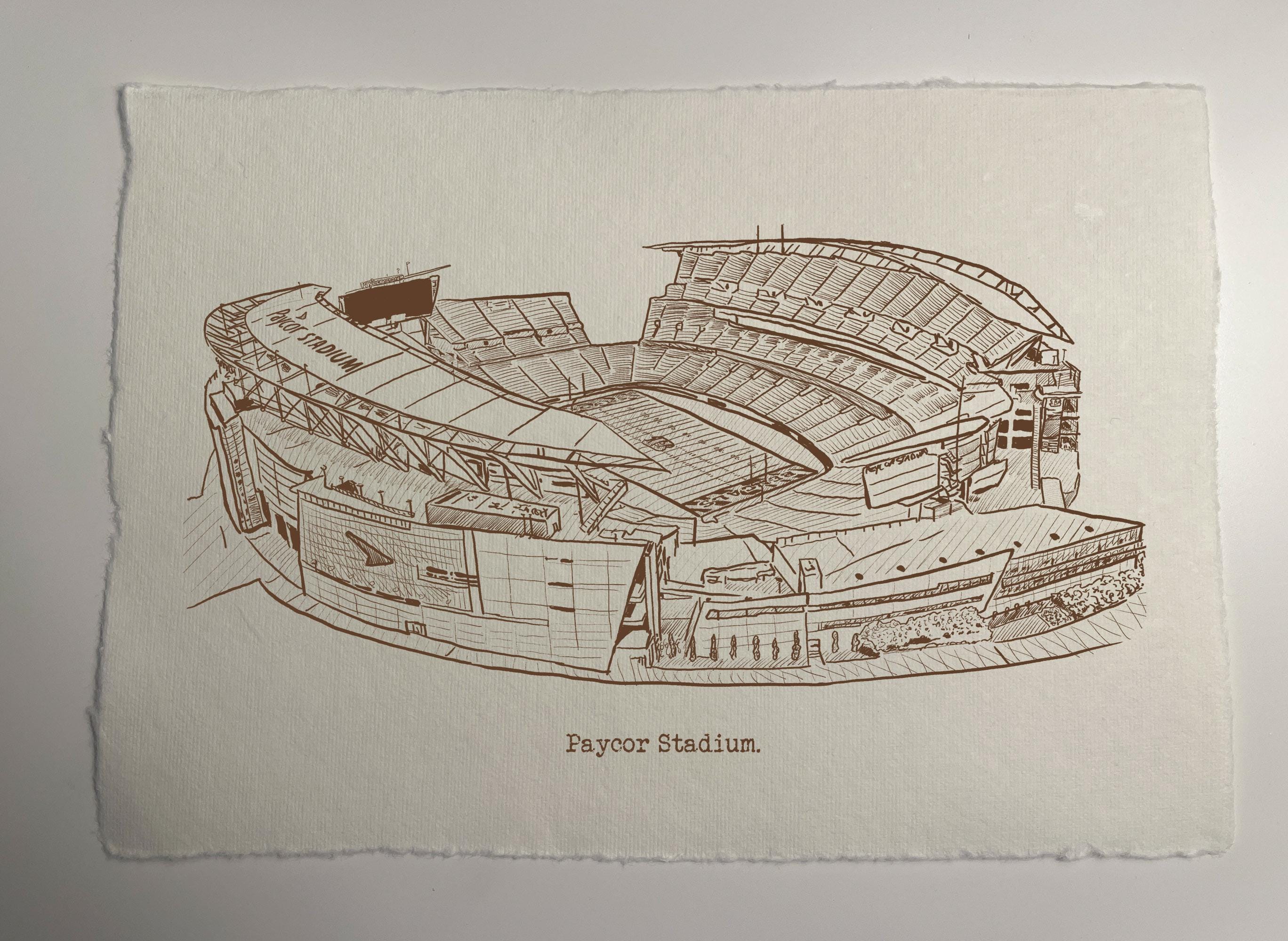 Custom Football Stadium Art Print | Personalized Illustration | Sports ...