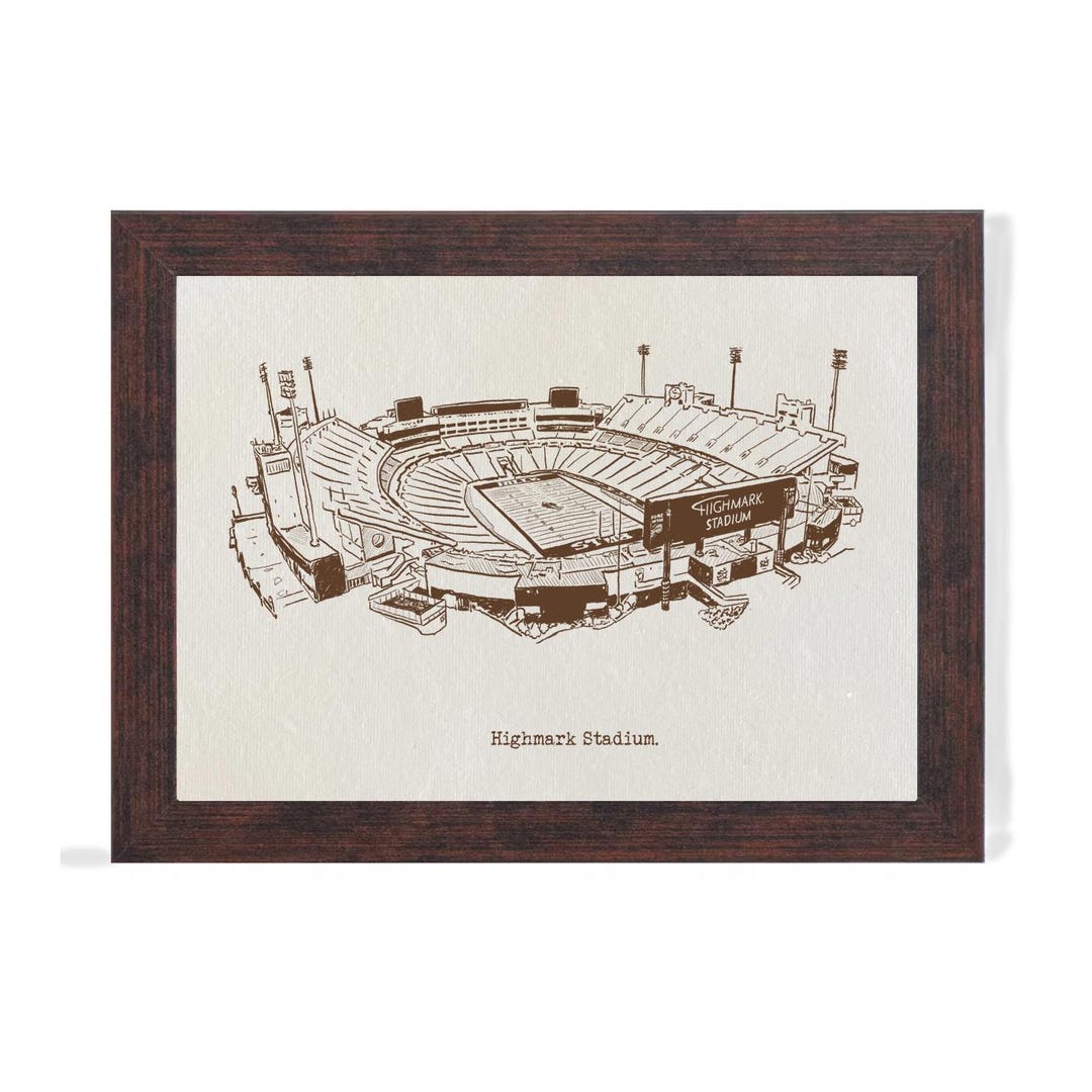 Highmark Stadium Buffalo Bills Art Print: Hand-drawn Pen & Ink ...