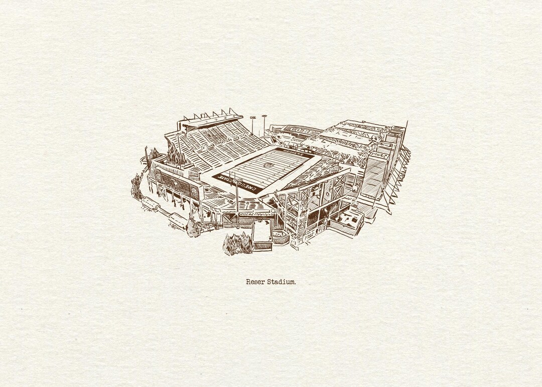 Oregon State Beavers Reser Stadium Art Print (digital Download) : Hand ...