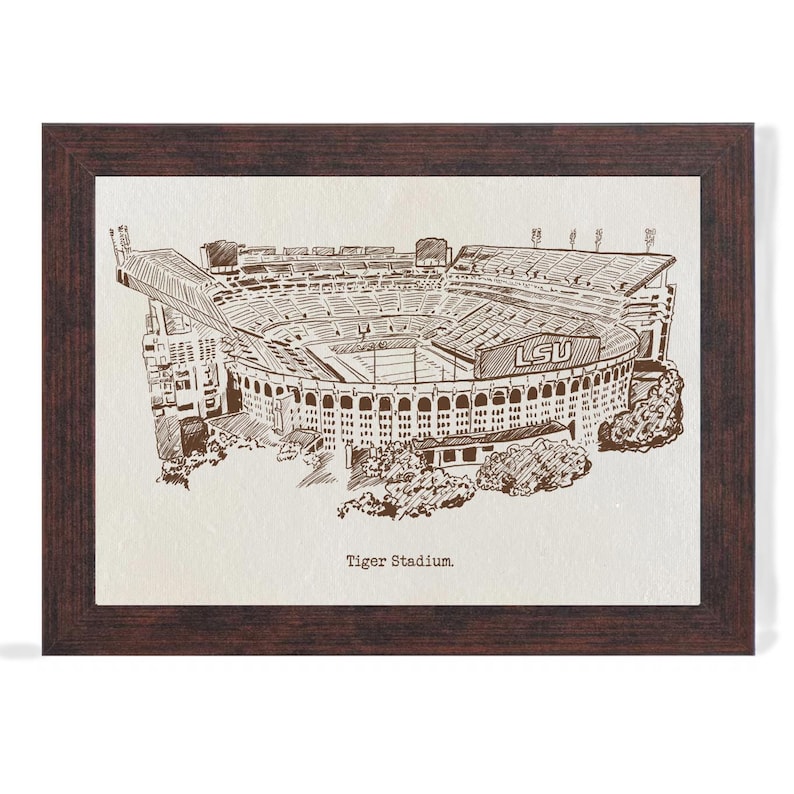 LSU Tiger Stadium Art Print (digital Download) : Hand-drawn Pen & Ink ...
