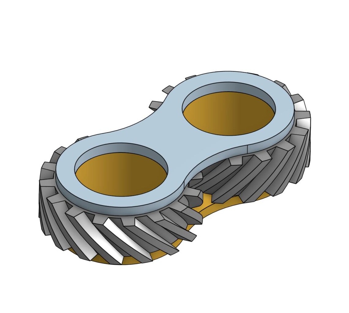 STL File for 3d Printing Helical Gear Fidget - Etsy