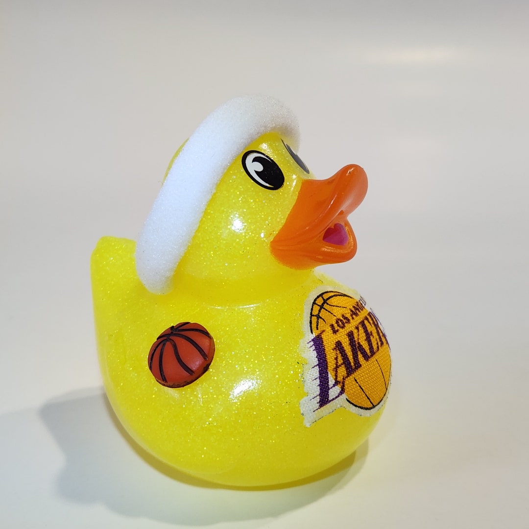 LOS ANGELES LAKERS Rubber Duck Gift Bedazzled Nba Duck Cruise Dashboard ...