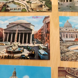1940s Picture Postcards Rome Italy Vatican St Peter Square Pantheon ...