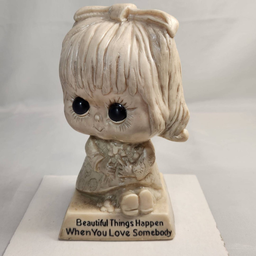 Vintage 70s Russ Berrie Resin Figurine Beautiful Things Happen - Etsy