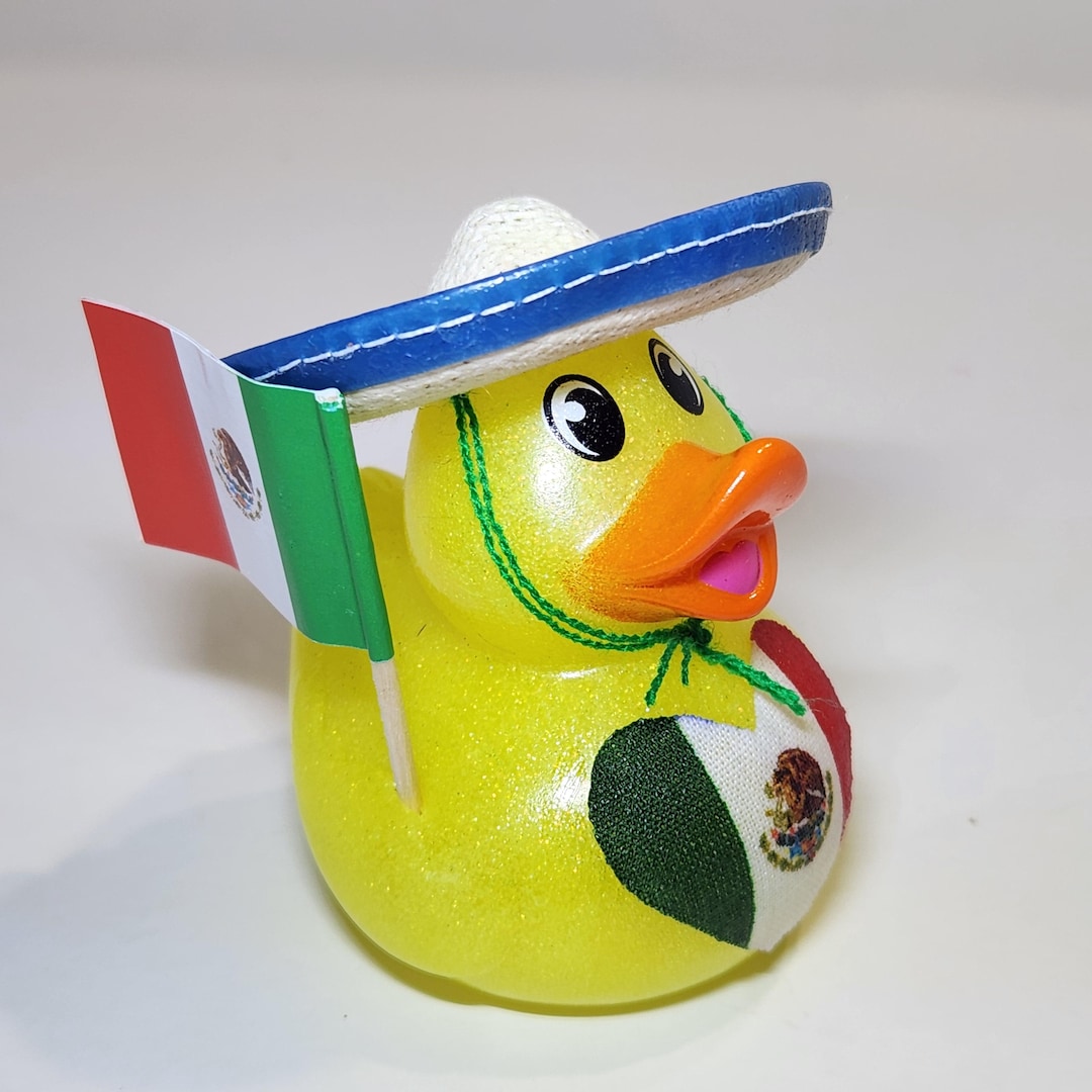 MEXICO Mexican Rubber Duck Flag Gift Hispanic Latin Bedazzled ...