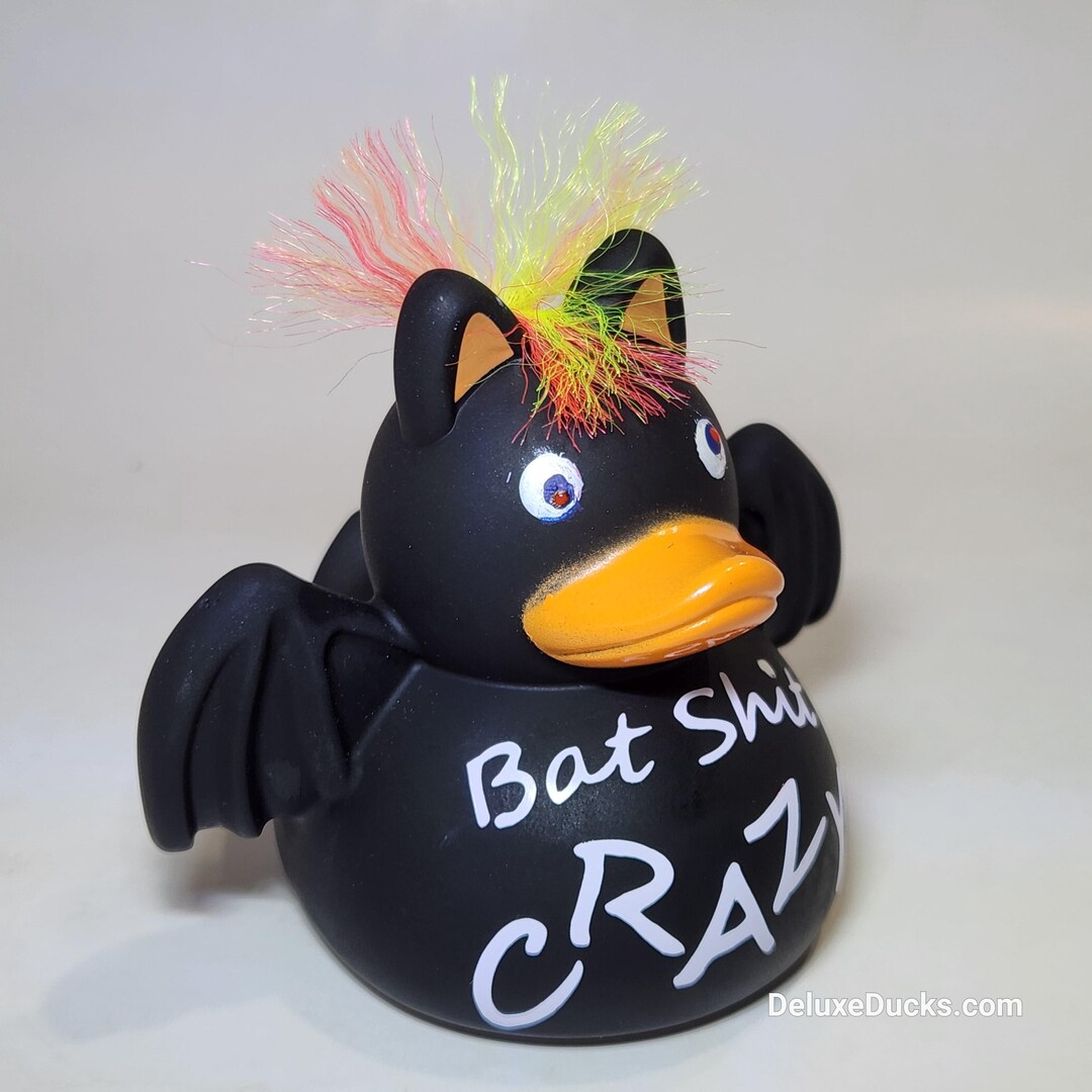 BAT SH!T CRAZY Rubber Duck Gift Bedazzled Collectible Cruise Halloween ...