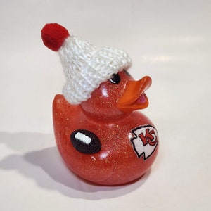 KANSAS CITY CHIEFS Rubber Duck Gift Bedazzled Duck Cruise Dashboard ...