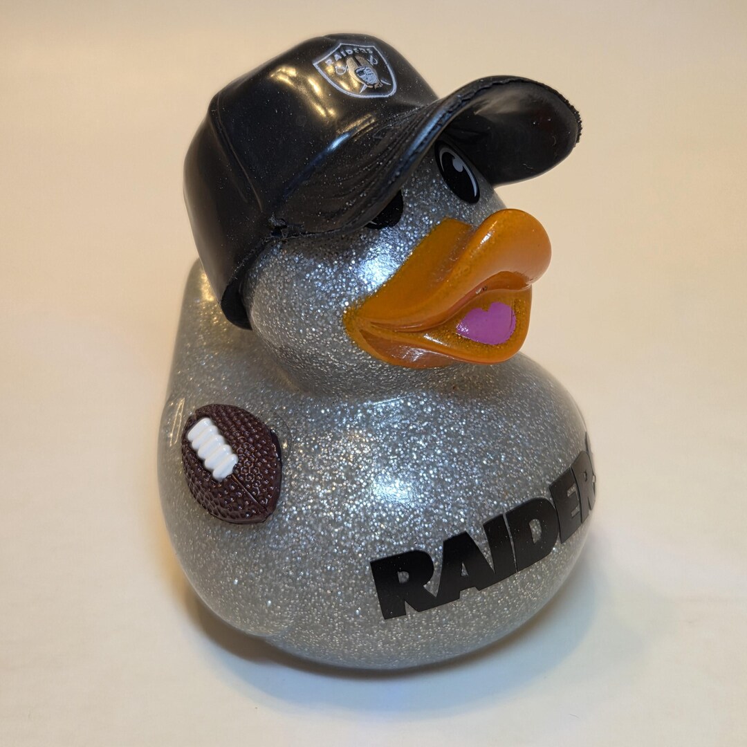 LAS VEGAS RAIDERS Rubber Duck Gift Nfl Bedazzled Duck Cruise Dashboard ...