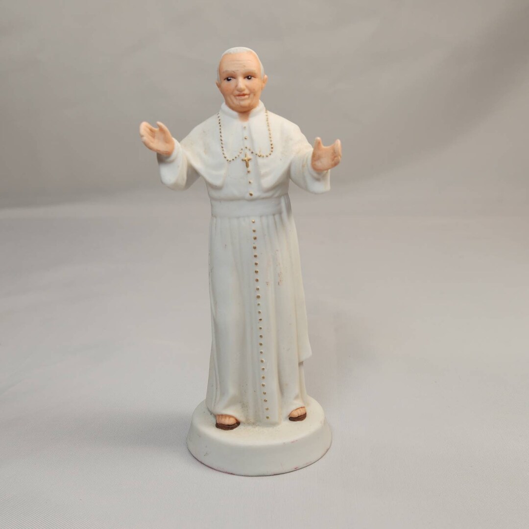 Vintage Pope John Paul II Figurine 5.5" Ceramic Roman Inc Religious ...