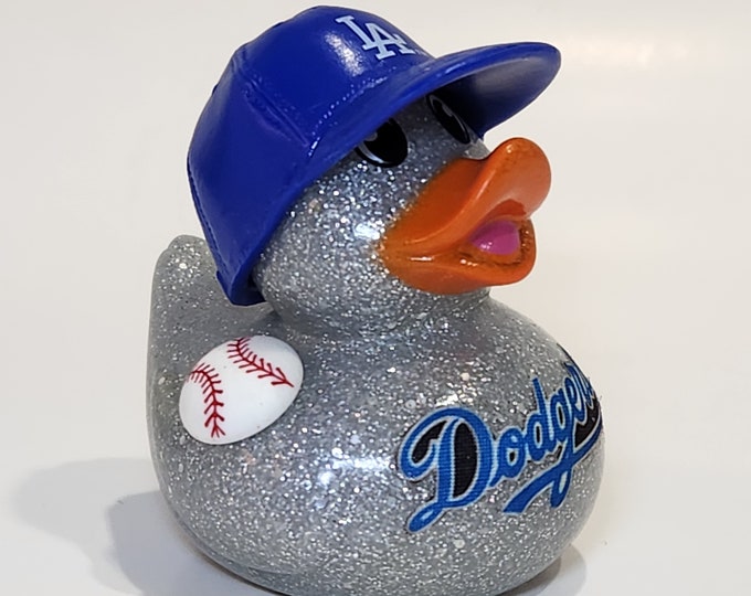 LOS ANGELES DODGERS Rubber Duck Gift Baseball Bedazzled Collectible ...