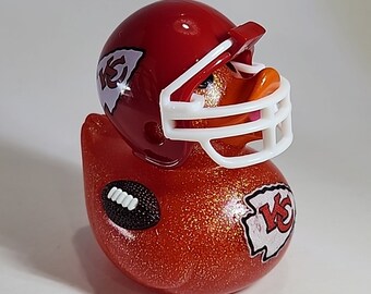 KANSAS CITY CHIEFS Rubber Duck Gift Bedazzled Duck Cruise Dashboard ...