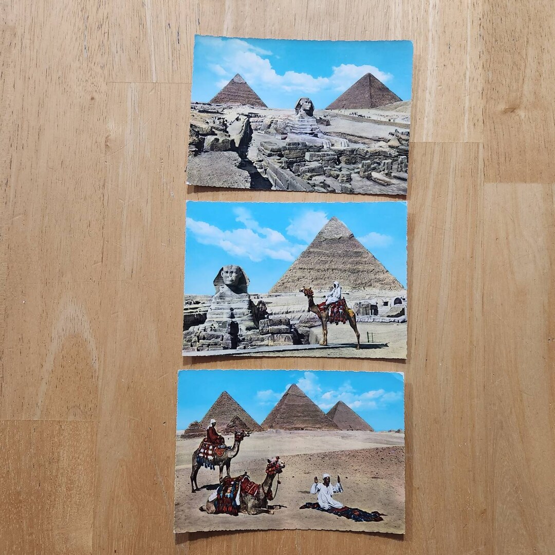 1960s Picture Postcards Egypt UAR United Arab Republic Pyramids ...