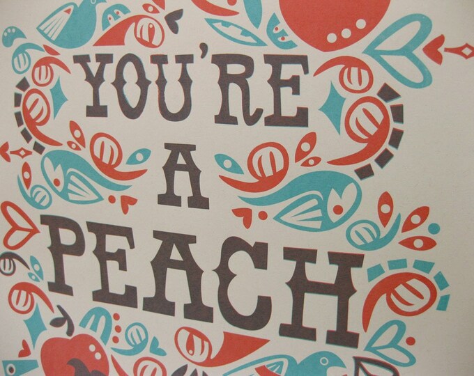 You're a Peach Print - Etsy