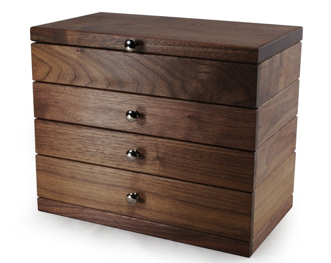 Modular Jewelry Box System Walnut 4 Unit Set - Etsy