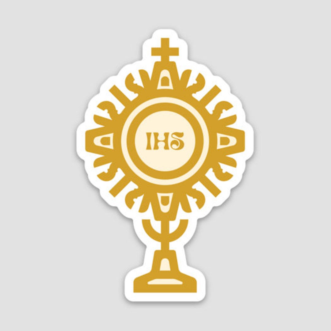 Eucharist in Monstrance Die Cut Vinyl Sticker - Etsy