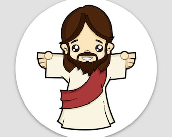 Grace of Jesus Christ Vinyl Sticker for Faith-based Gifts Cute Jesus ...