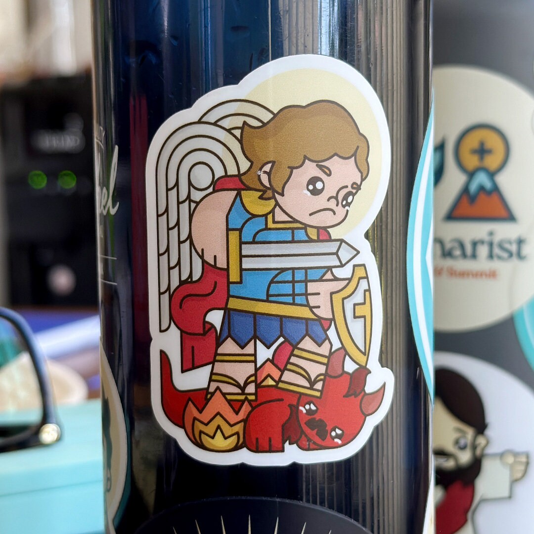 St. Michael the Archangel Vinyl Sticker - Etsy