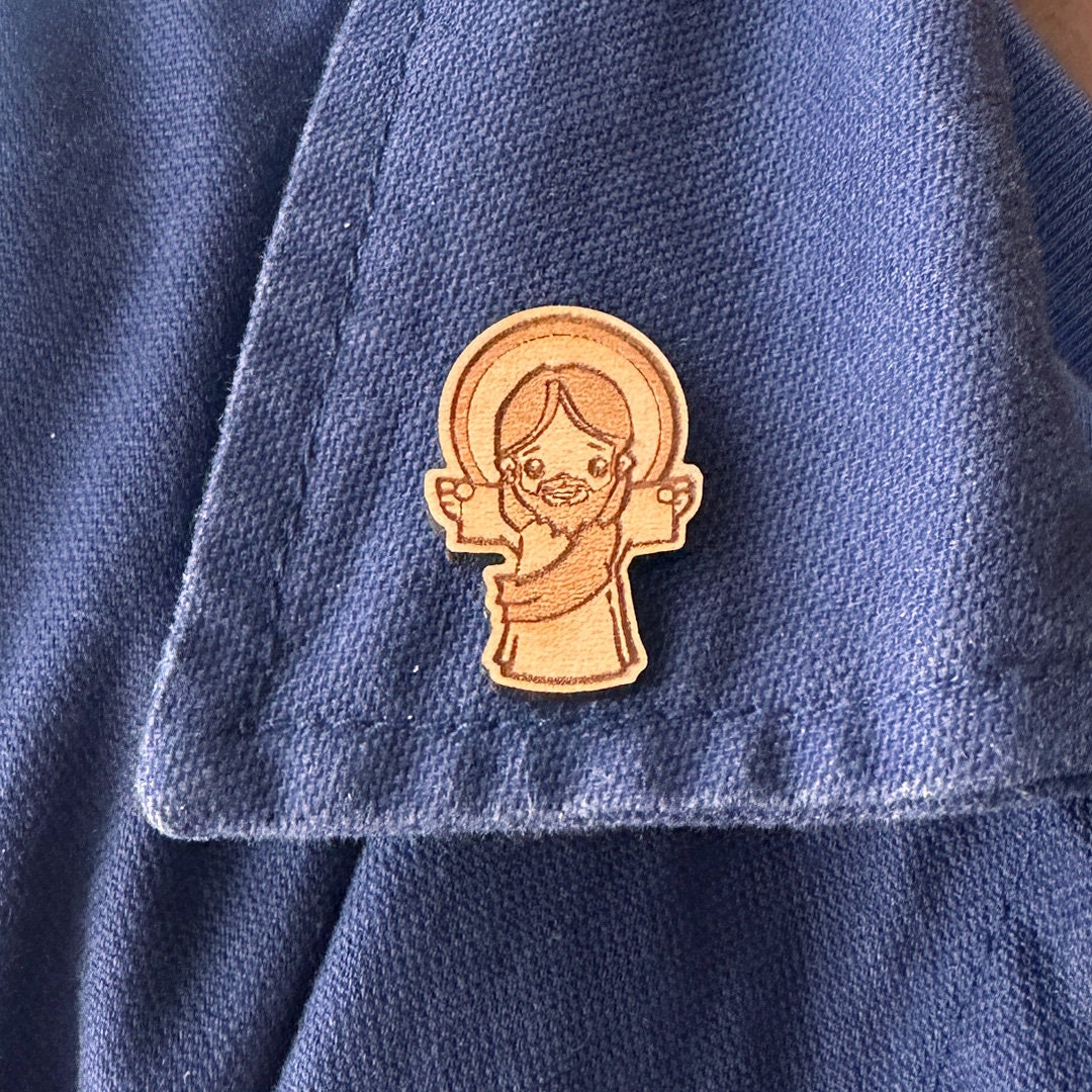Jesus Wood Lapel Pin - Etsy