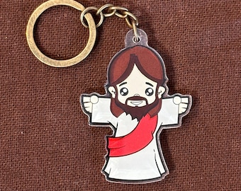 Clear Acrylic Keychains | Jesus Keychain | Acrylic Vinyl Keychain - Etsy