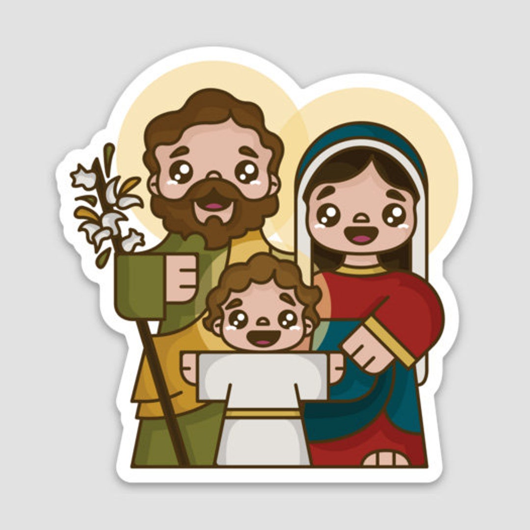 Holy Family Vinyl Sticker - Etsy