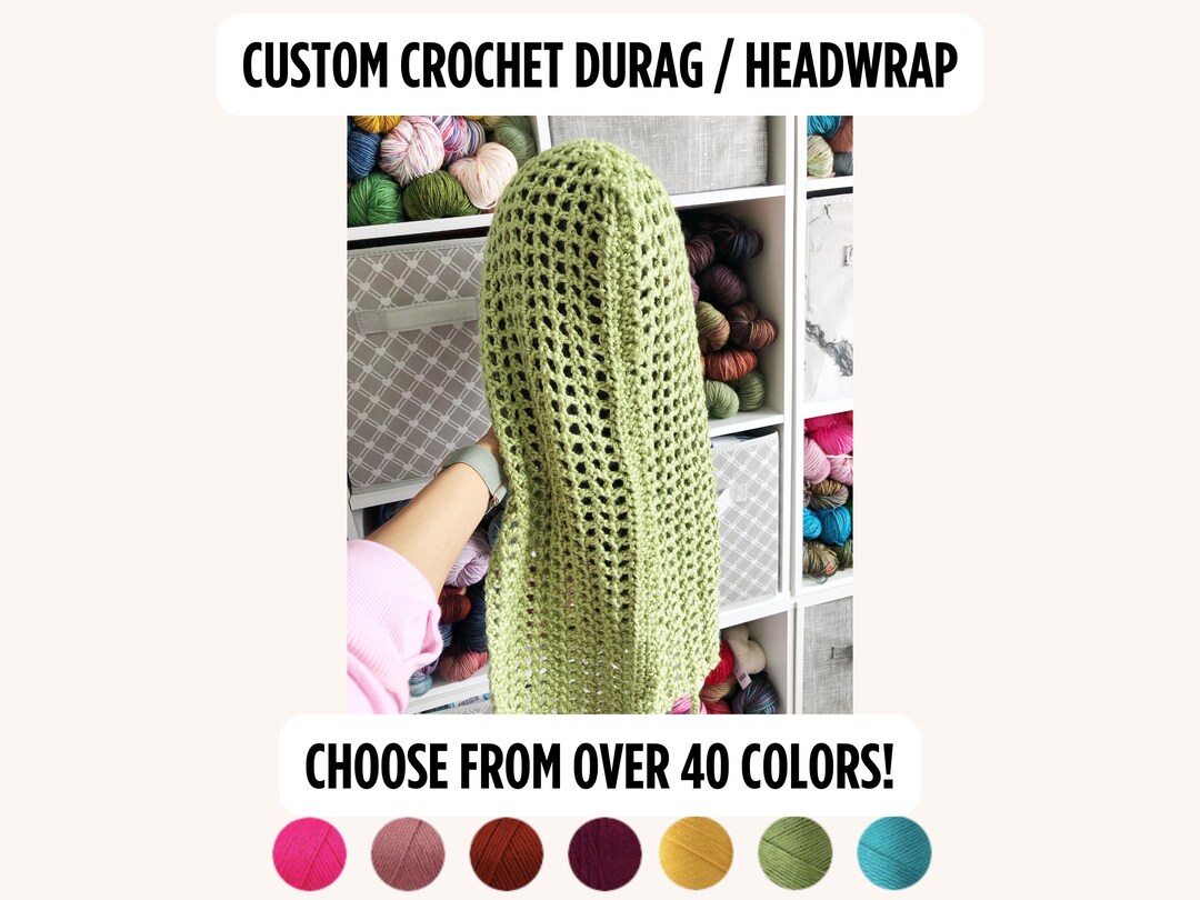 Crochet Durag Headwrap Custom Durag Mesh Du-rag Head Scarf Braids Locs ...