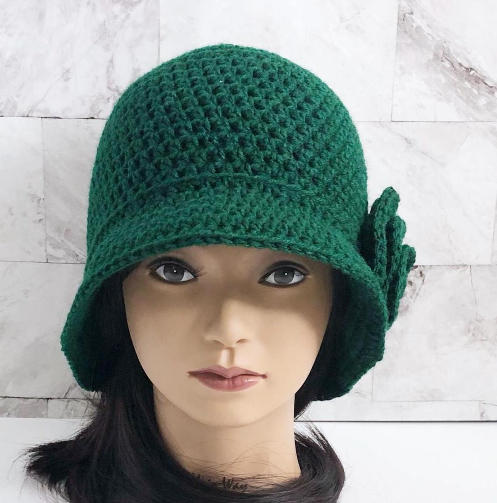 Vintage Crochet Flapper Hat, Handmade 1920s Cloche, Jazz Era Style ...