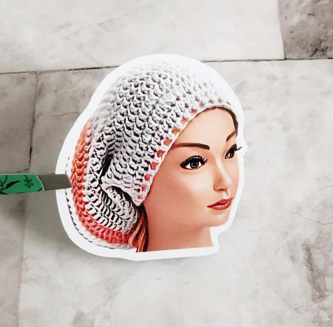 Crochet Loc Sock Sticker, Hair Art Decal, Waterproof Vinyl Sticker for ...