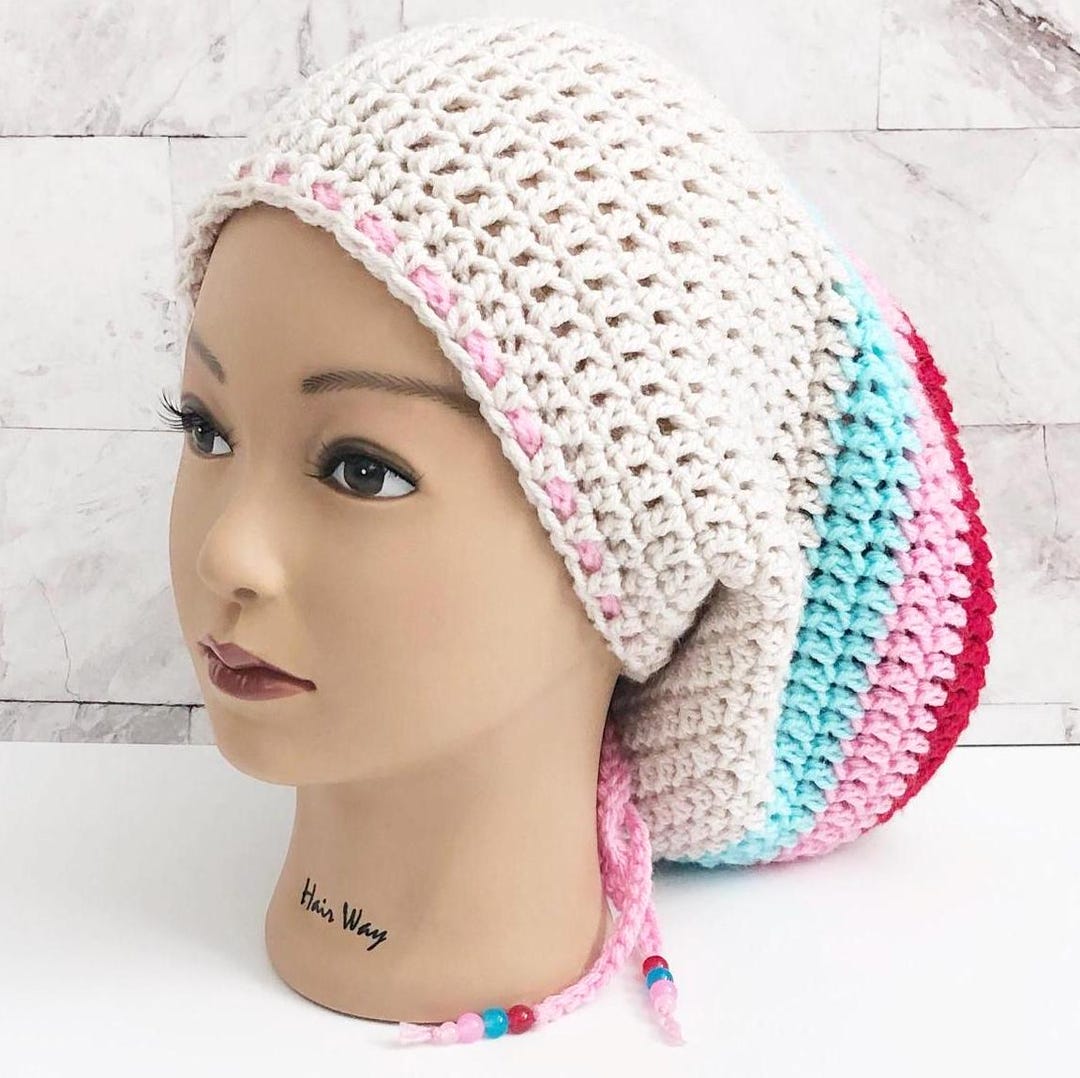 Oversized Crochet Rasta Tam, Dreadlock Hair Wrap, Jamaican Style ...