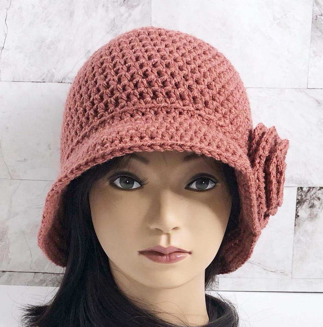 1920s Crochet Cloche Hat, Flapper Style, Handmade Jazz Era Inspired ...