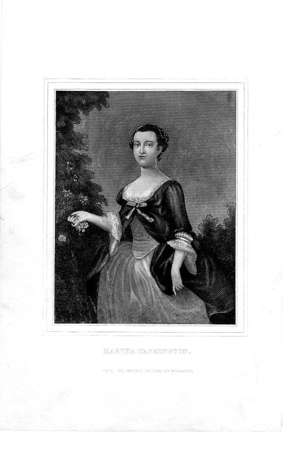 MARTHA GEORGE WASHINGTON 1853 First Lady Genuine Vintage Steel - Etsy