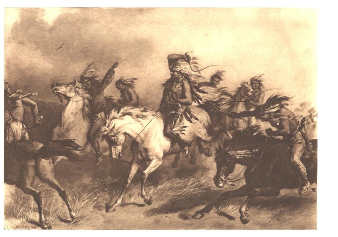 F. O. C. Darley "an Indian Stampede" Native American Indians ~ John ...