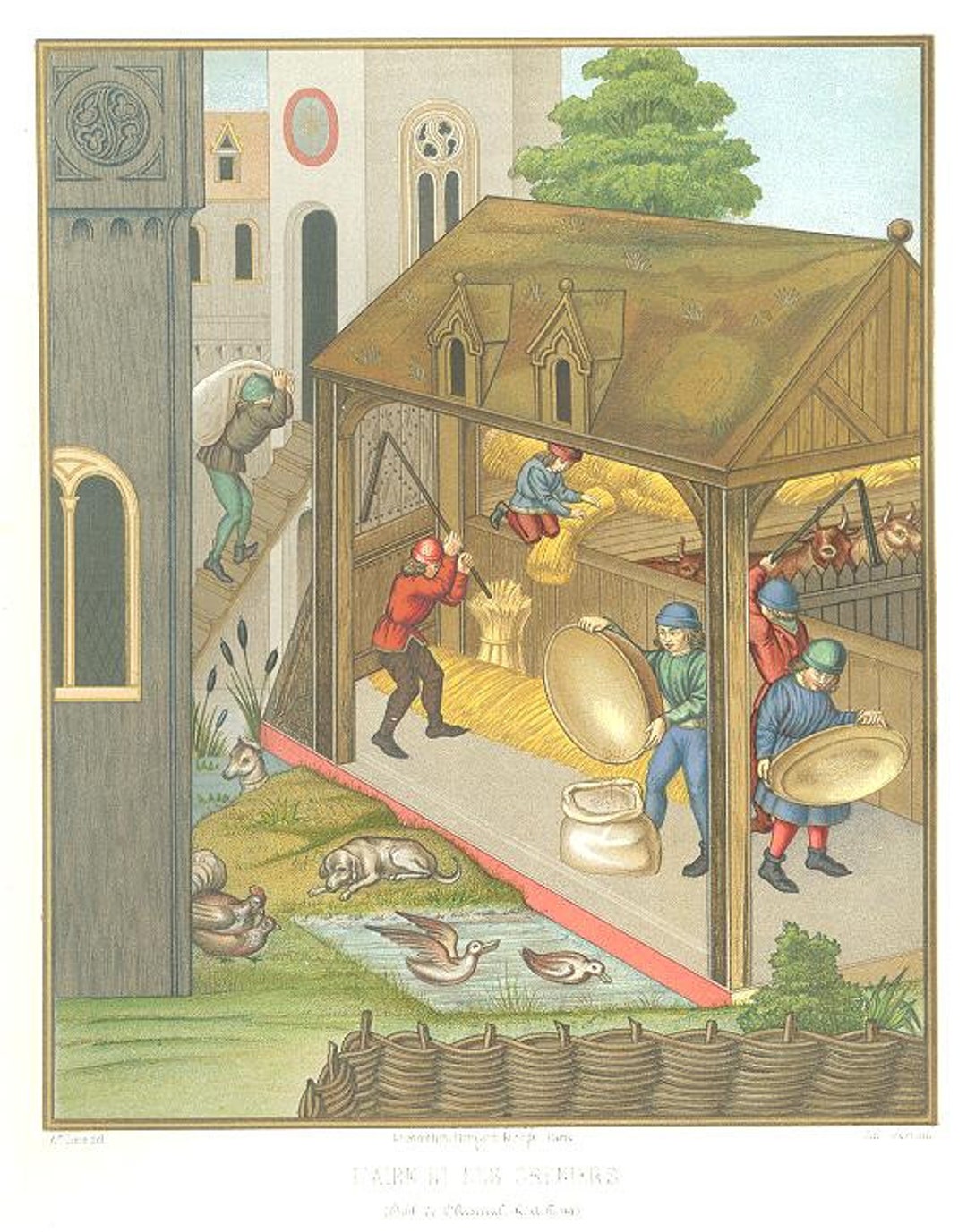 Medieval FARM FARMER AGRICULTURE Medieval and Renaissance Full Color ...