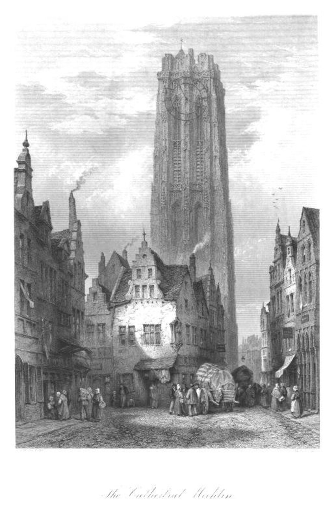 CATHEDRAL MECHLIN Europe Europian Landscape & Architecture ~ Antique ...